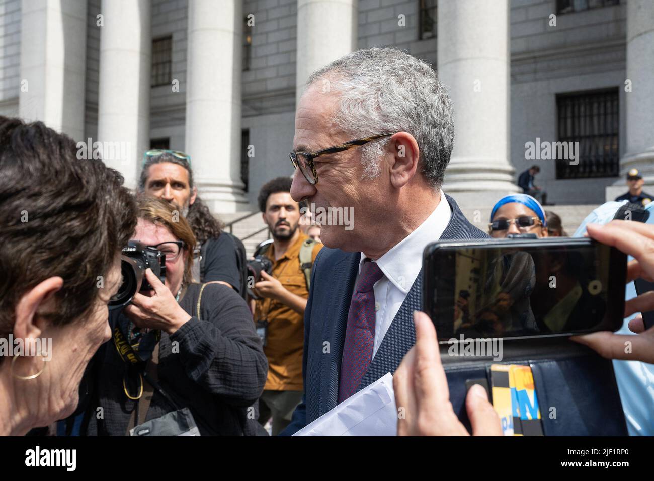 Ghislaine Maxwell's brother Kevin Maxwell addresses the press outside ...