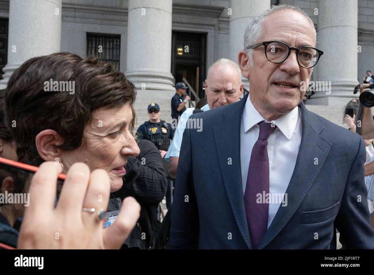 Ghislaine Maxwell's brother Kevin Maxwell addresses the press outside ...