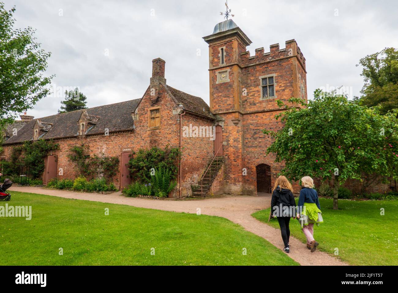 stable yard and clock tower Dudmaston Hall Stock Photo - Alamy