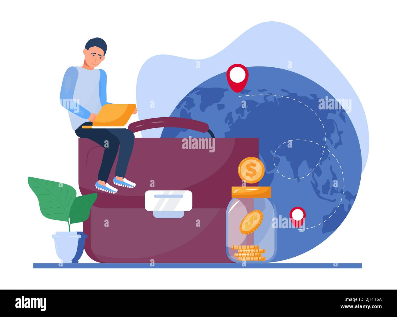 Digital nomad world map hi-res stock photography and images - Alamy