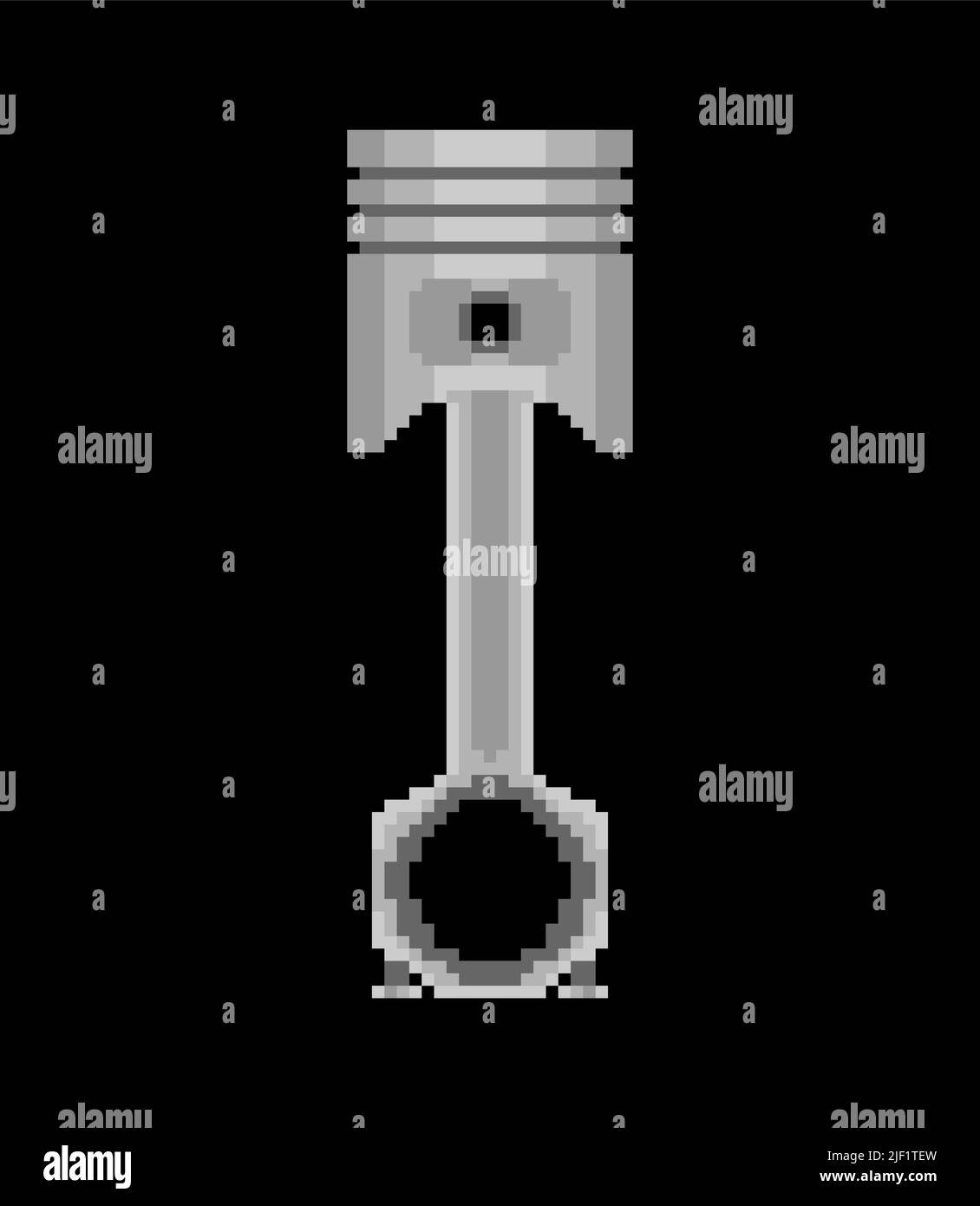 Engine piston pixel art. 8 bit motorcycle pistons icon. pixel art ...