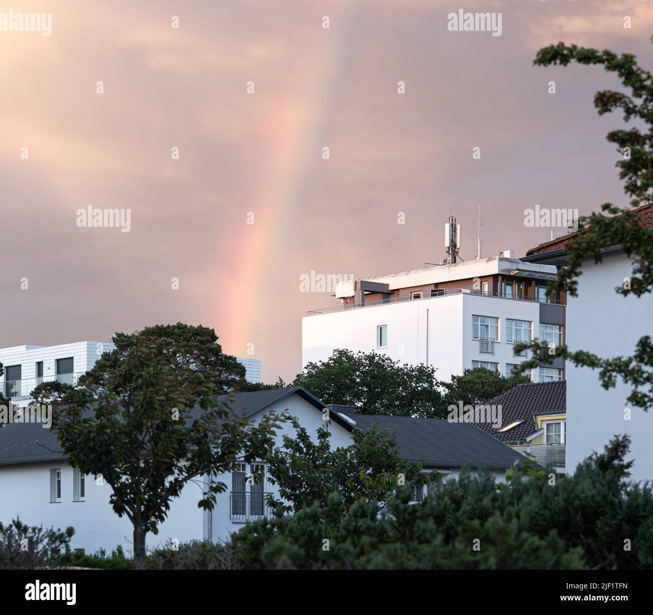 Rainbow residential building in hi-res stock photography and images - Alamy