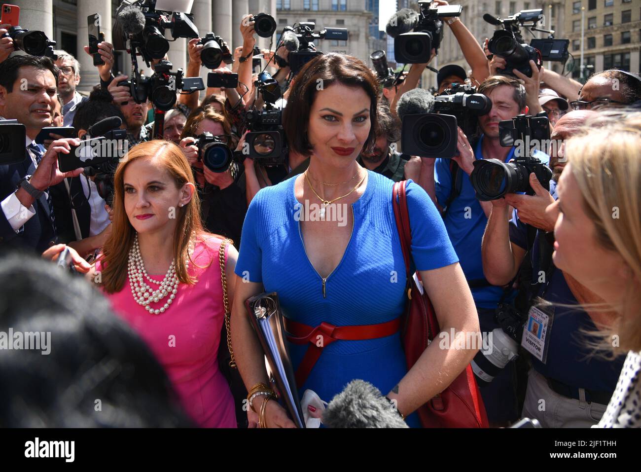 Elizabeth Stein, center, and Sarah Ransome, right, alleged victims of ...