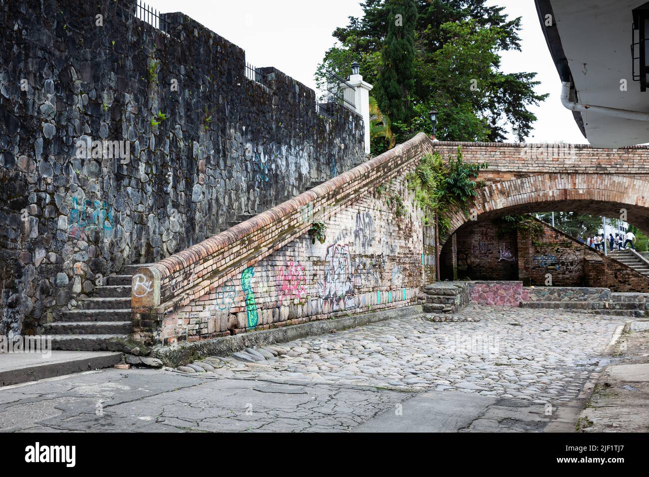 POPAYAN, COLOMBIA - MAY, 2022: Historical El Humilladero Bridge located ...
