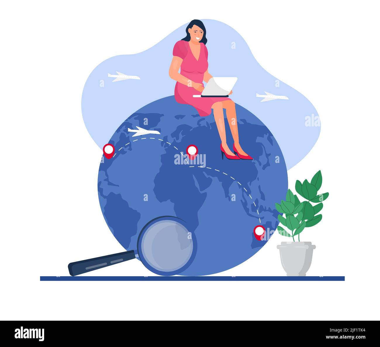 Digital nomad world map hi-res stock photography and images - Alamy