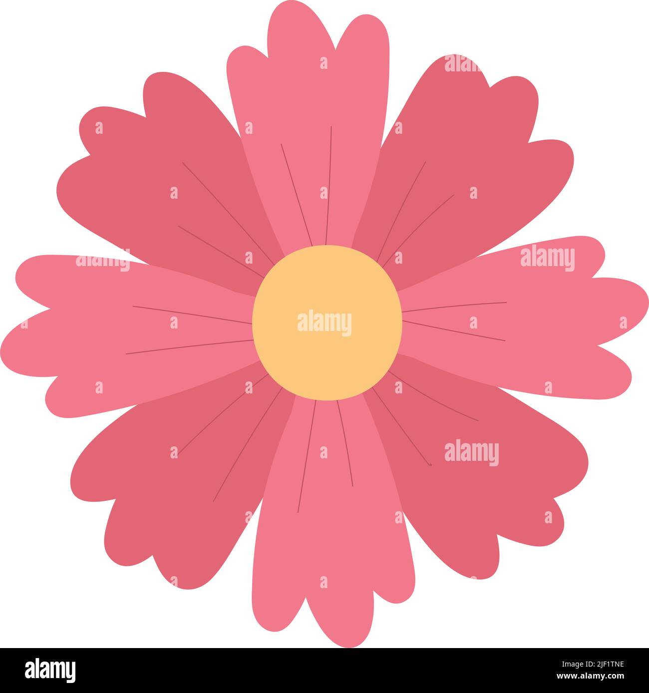 Isolated sketch of a colored flower Vector Stock Vector Image & Art - Alamy