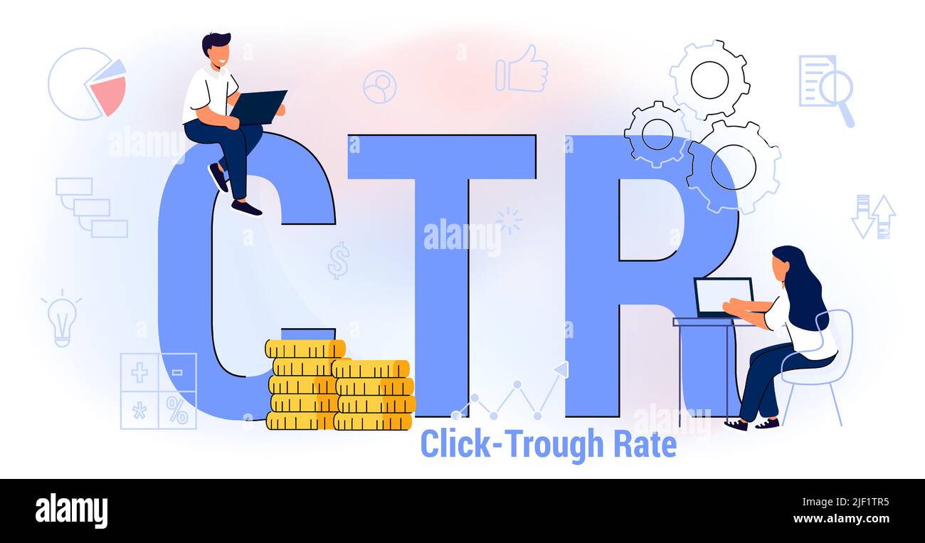 CTR Click through rate acronym Internet campaign Marketing strategy ...