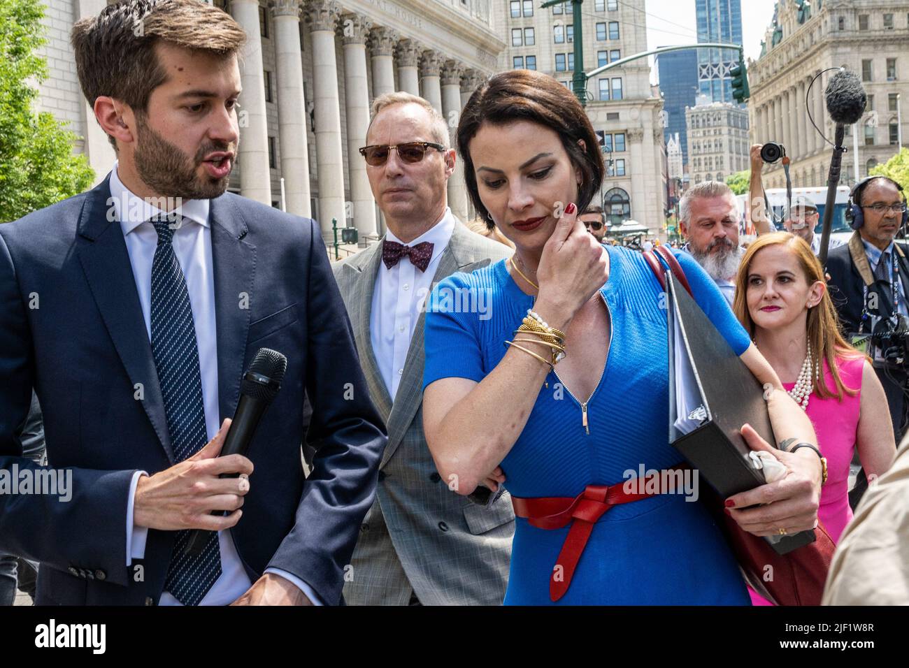 Epstein victims Elizabeth Stein and Sarah Ransome leave the Federal ...