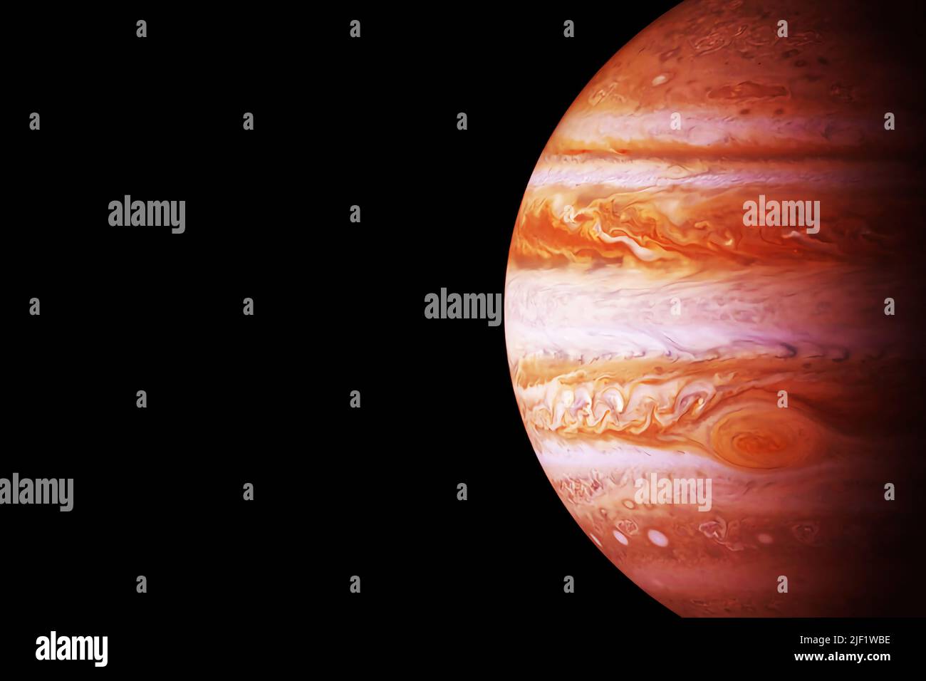 Planet Jupiter on a dark background. Elements of this image furnished ...