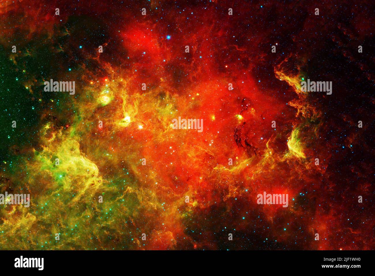 Red, beautiful space nebula. Elements of this image furnished by NASA Stock Photo - Alamy