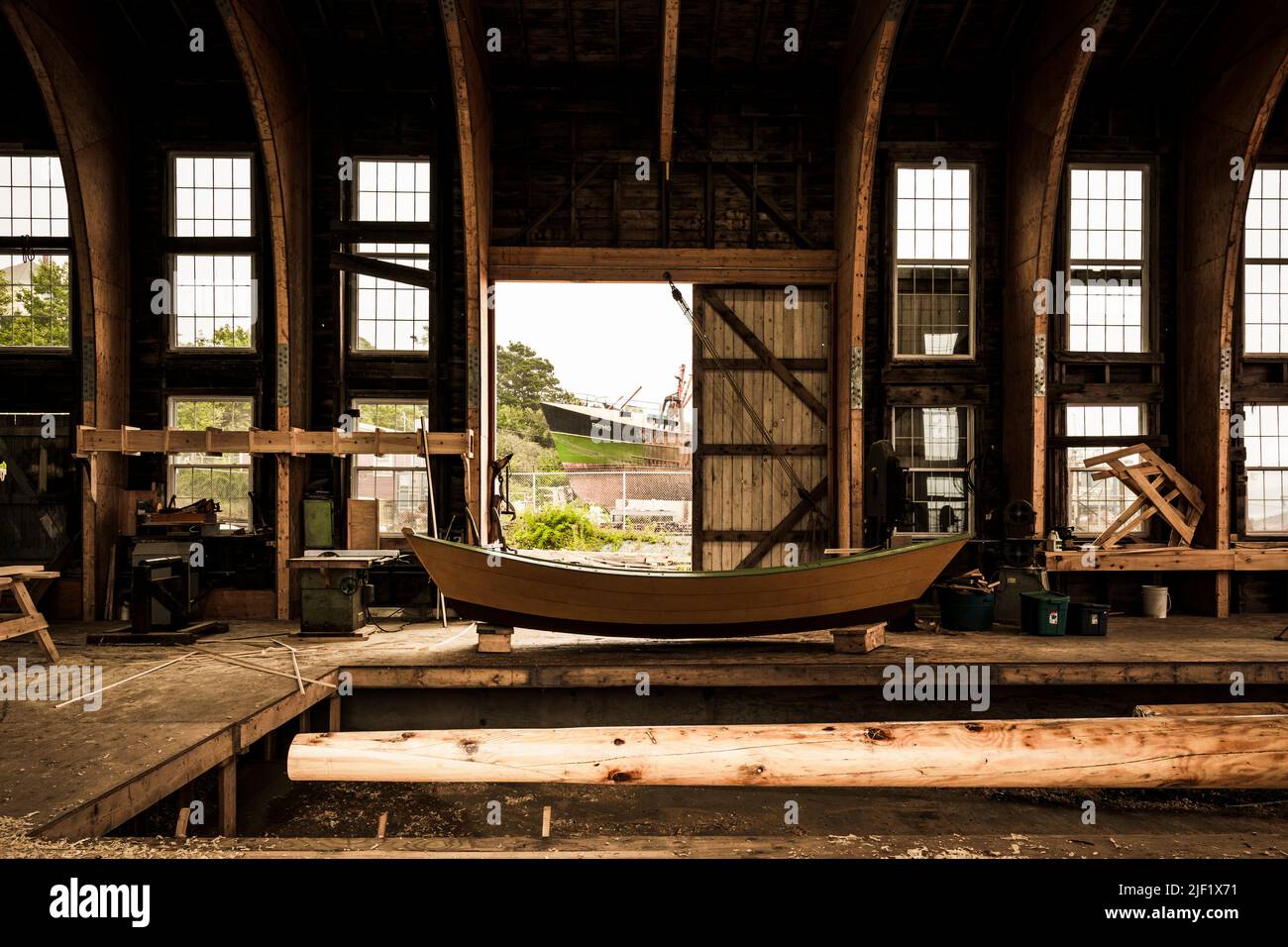 Dory in the old Smith & Rhuland shed (now used by the Dory Shop) on the ...