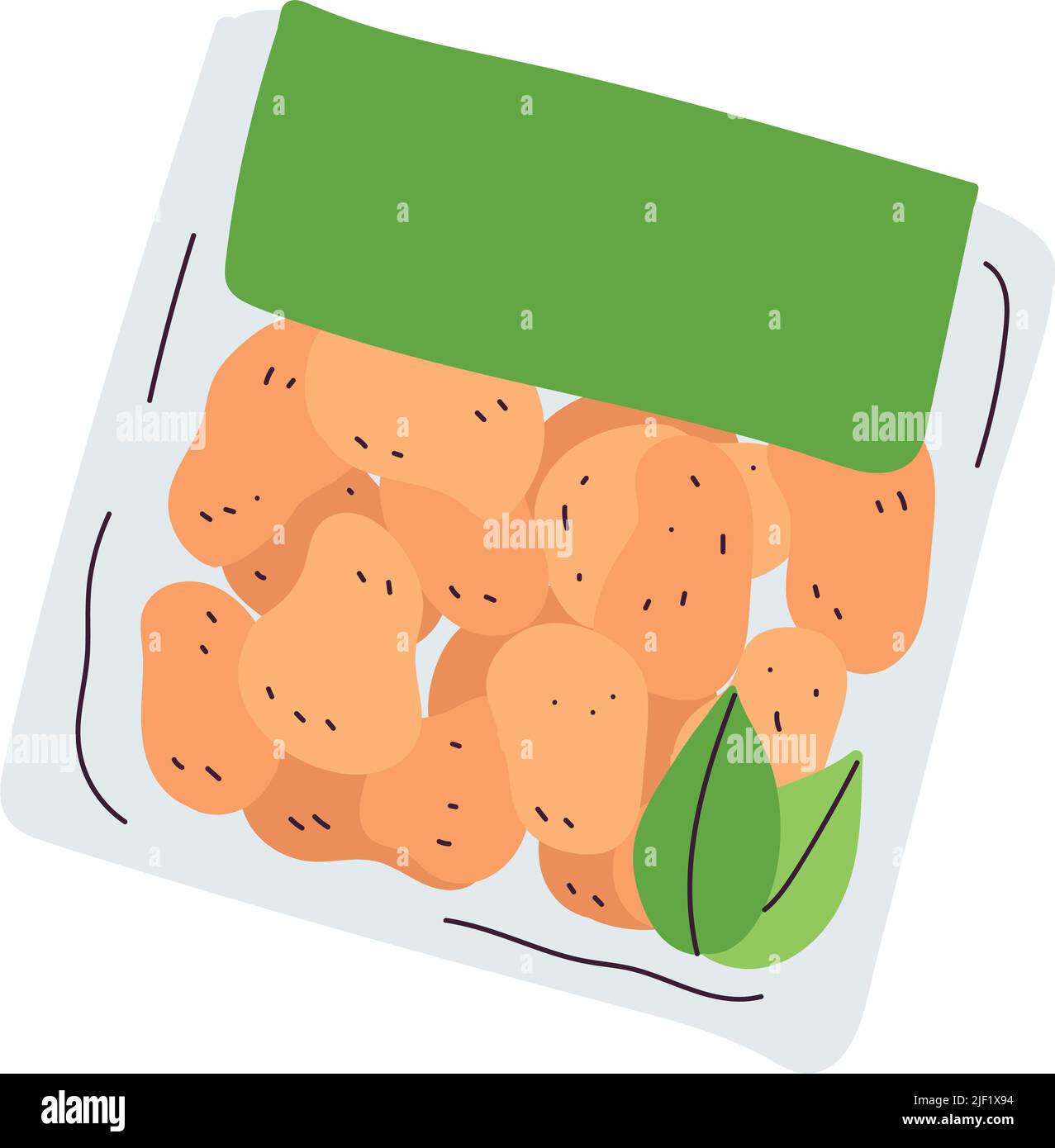 Isolated vegan meat on a plastic bag Vector Stock Vector Image & Art ...