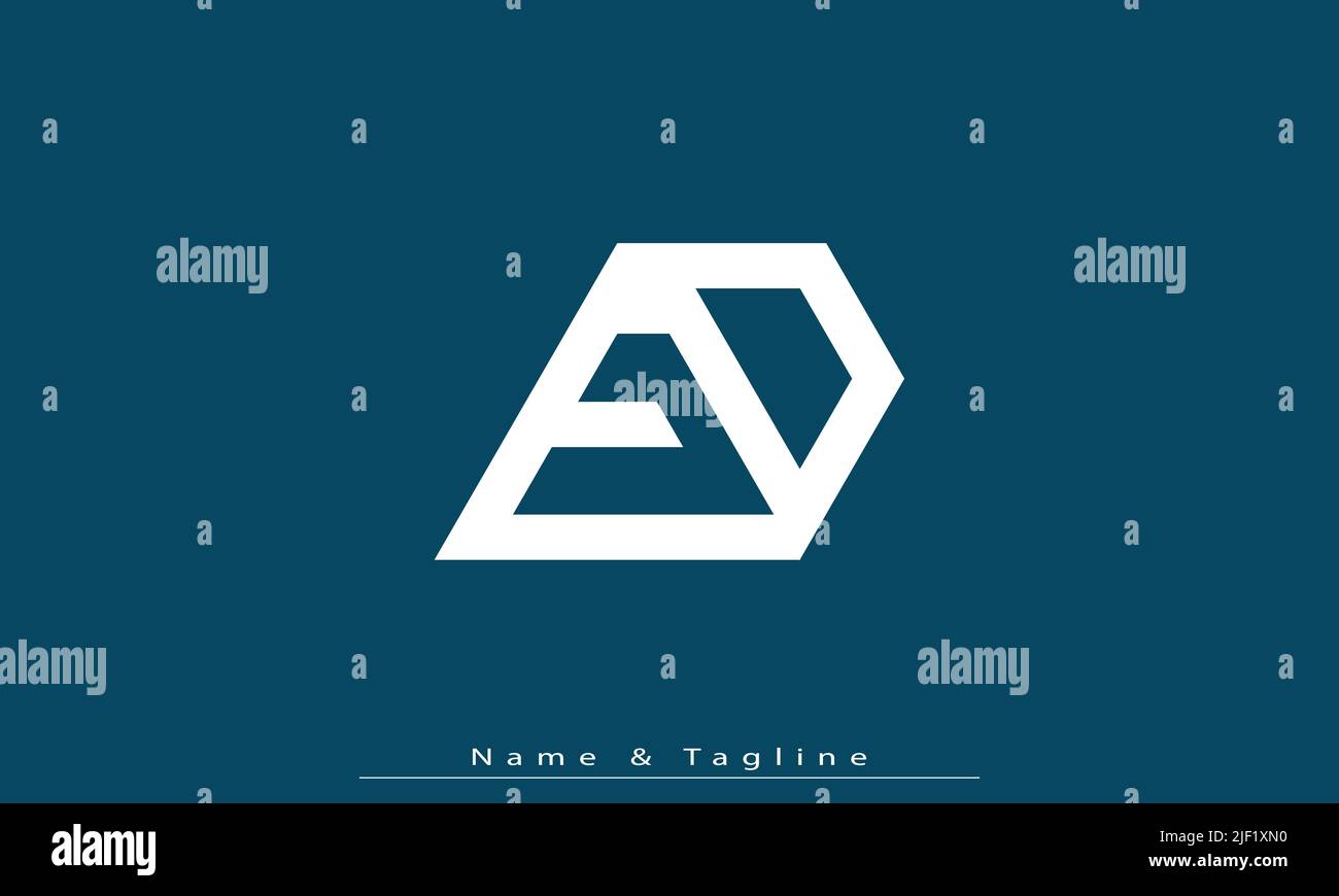 Alphabet letters Initials Monogram logo ED , DE Stock Vector Image ...