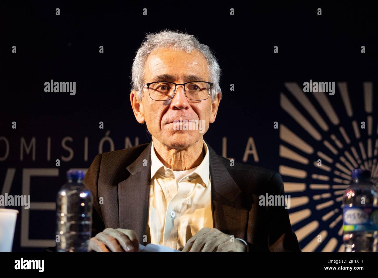 President of the Truth Commission Francisco de Roux gives a press ...