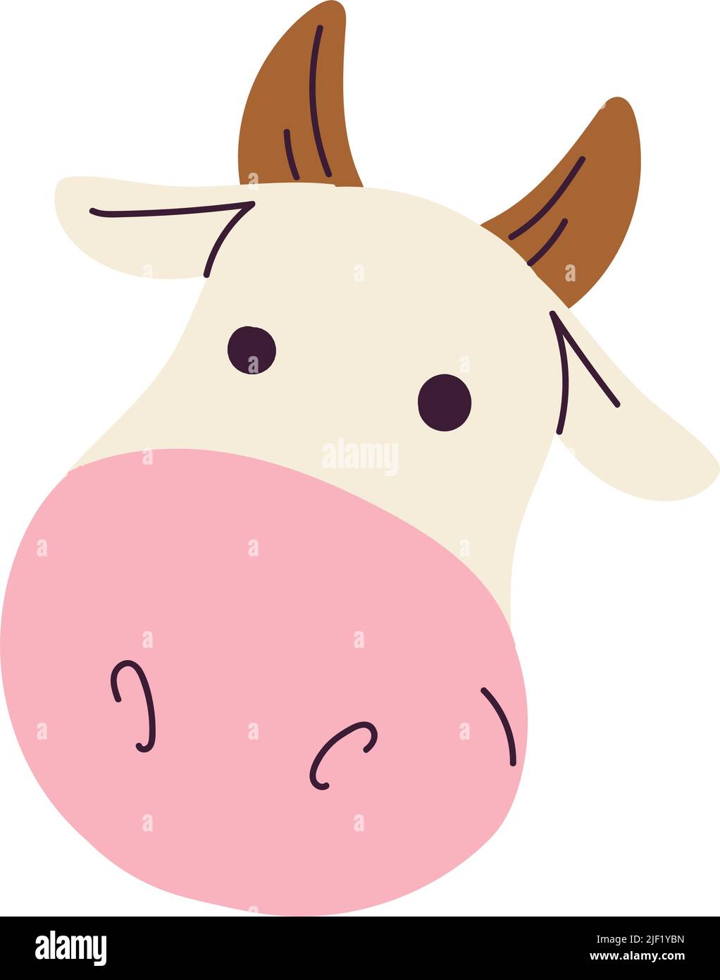 Isolated sketch of a cow avatar Vector Stock Vector Image & Art - Alamy
