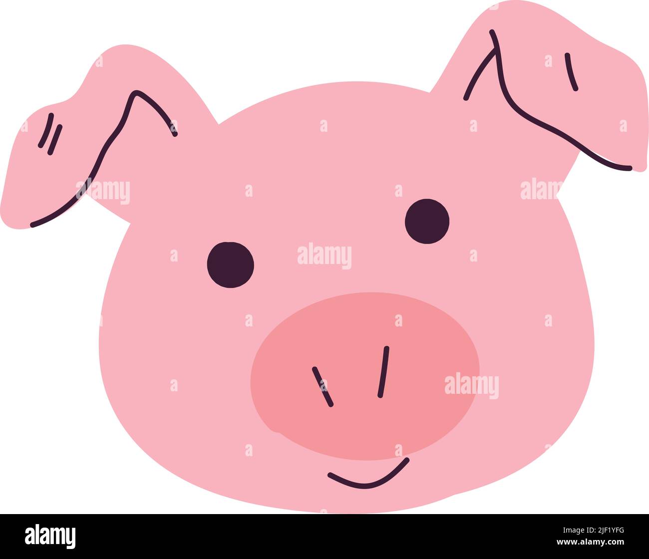 Isolated sketch of a pig avatar icon Vector Stock Vector Image & Art ...