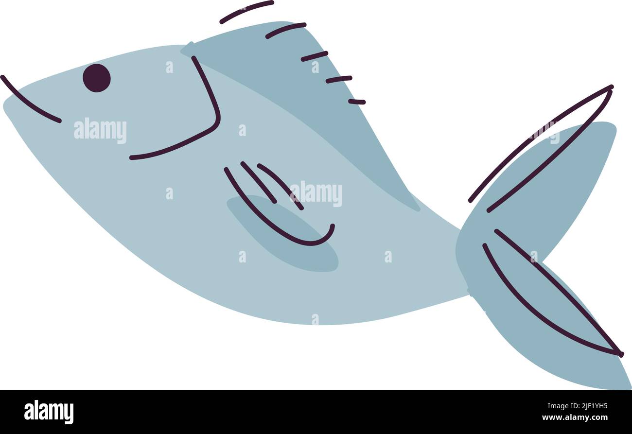 Isolated sketch of a cute fish icon Vector Stock Vector Image & Art - Alamy