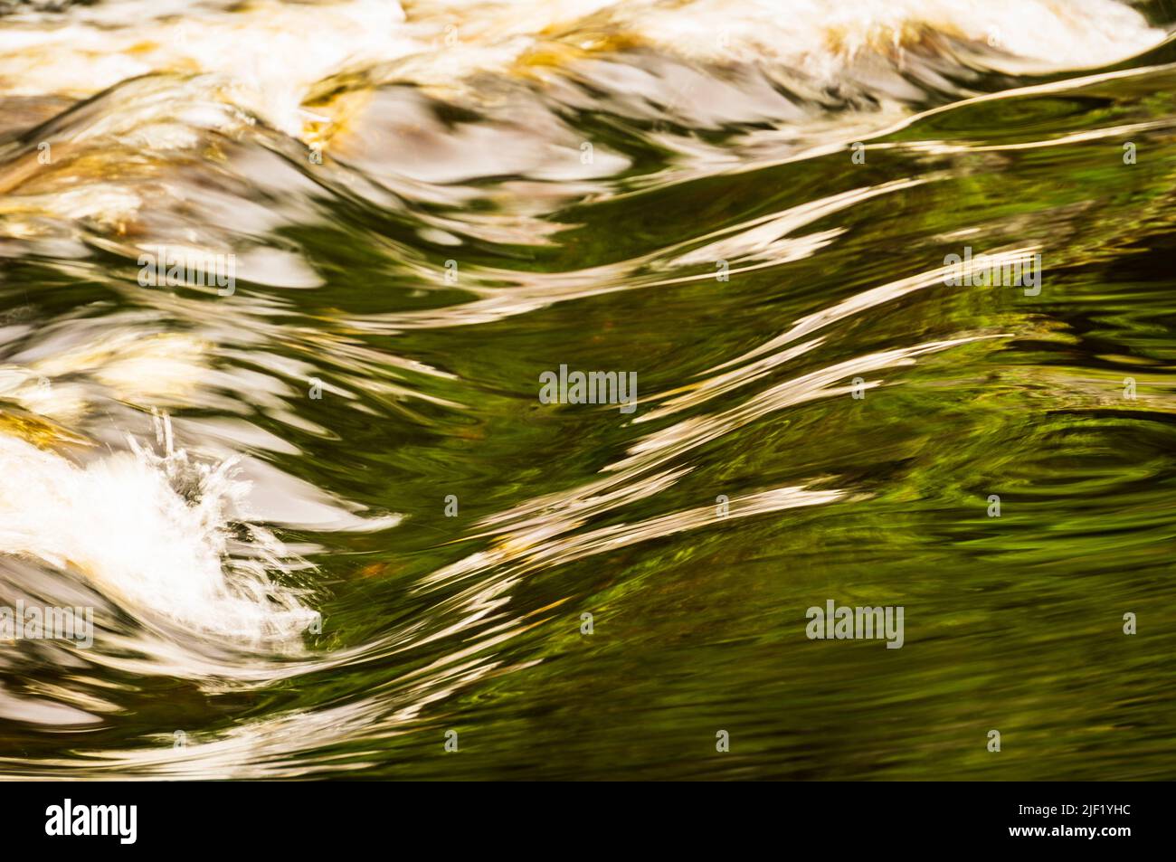 Rapidly flowing water of the Mersey River in Kejimkujik National Park ...