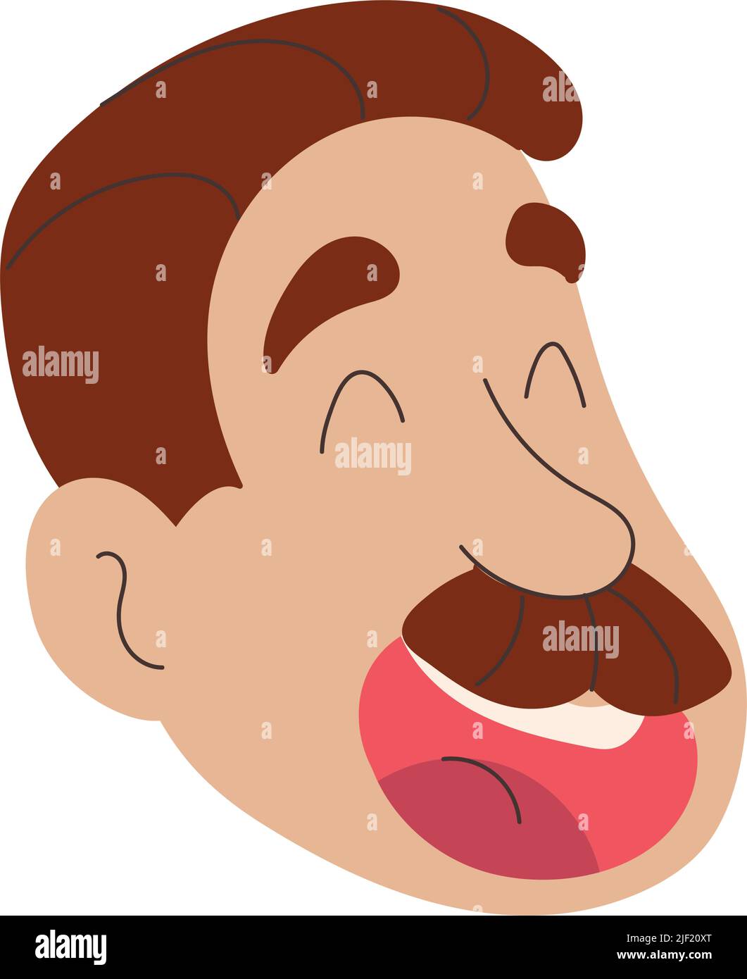 Isolated happy cute man cartoon avatar Vector Stock Vector Image & Art ...