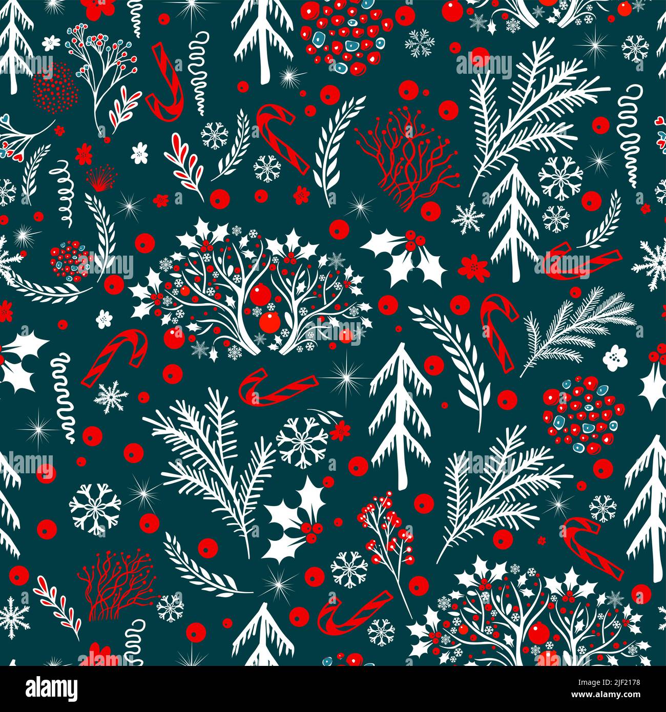 Seamless Christmas background. Vector illustration Stock Vector Image ...