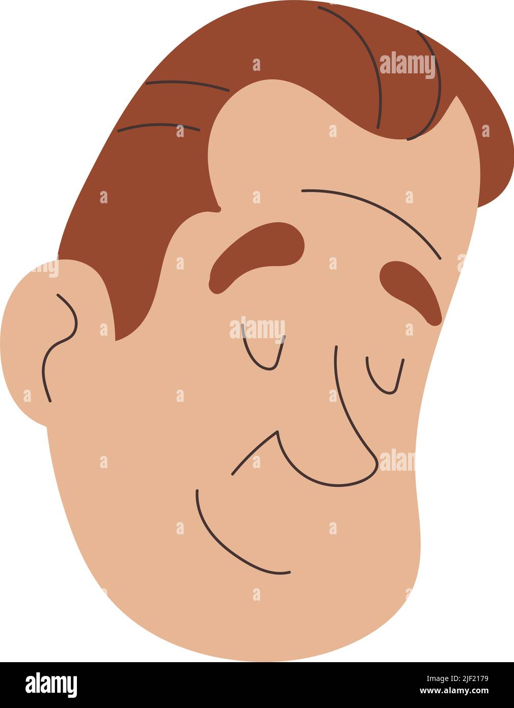 Isolated happy cute man cartoon avatar Vector Stock Vector Image & Art ...