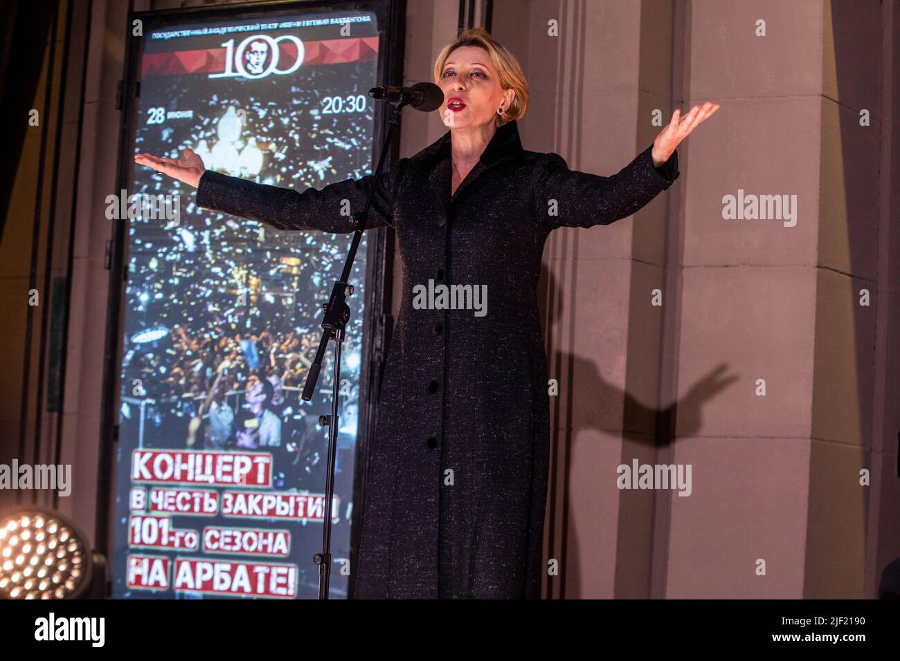 Moscow, Russia. 28th of June, 2022. Actress Yulia Rutberg is seen ...