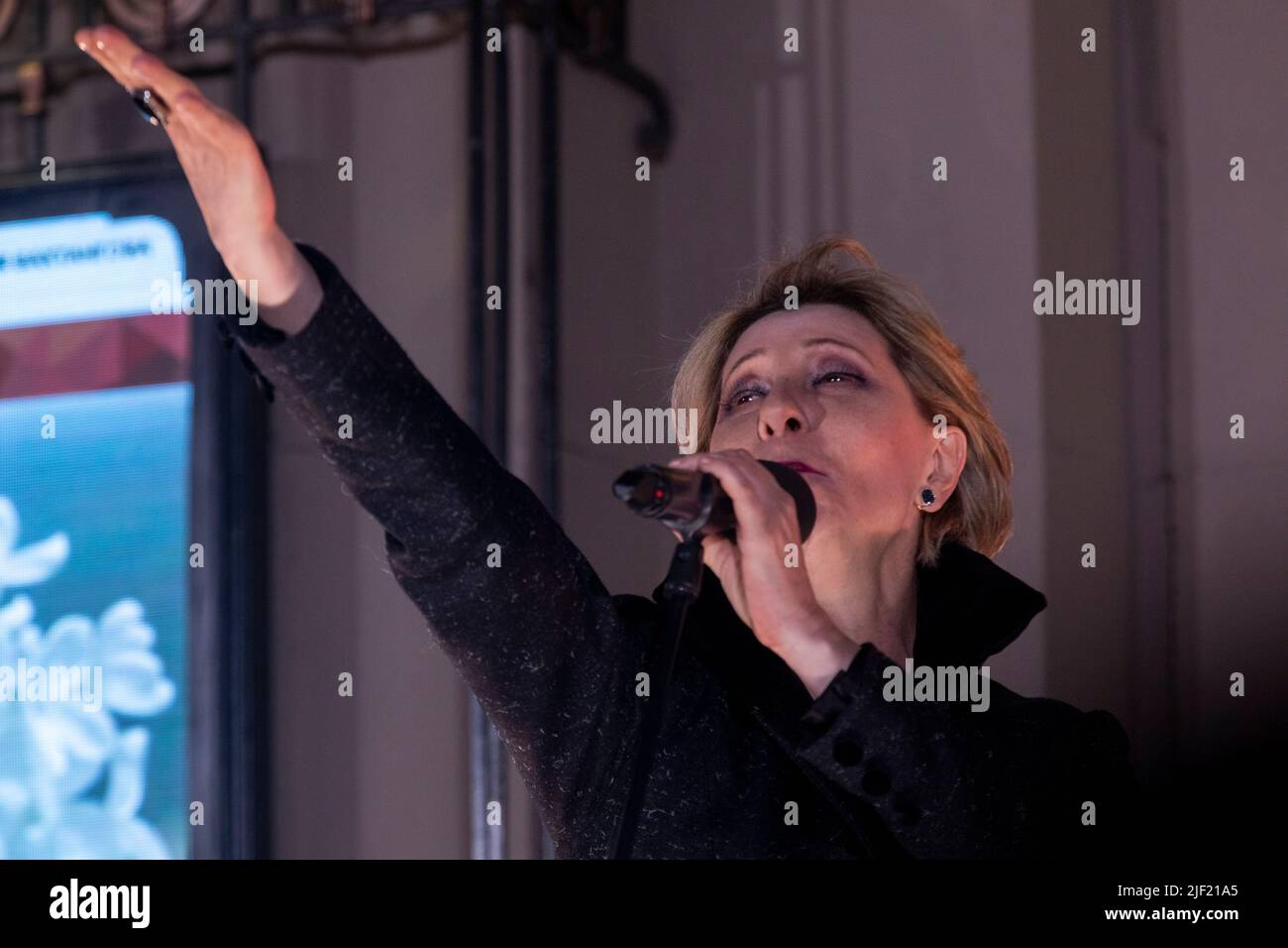 Moscow, Russia. 28th of June, 2022. Actress Yulia Rutberg is seen ...