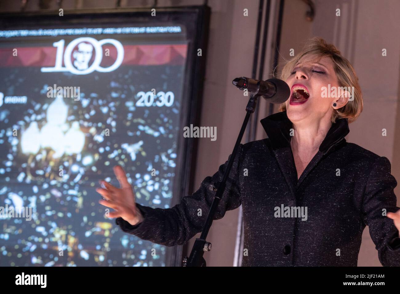 Moscow, Russia. 28th of June, 2022. Actress Yulia Rutberg is seen ...