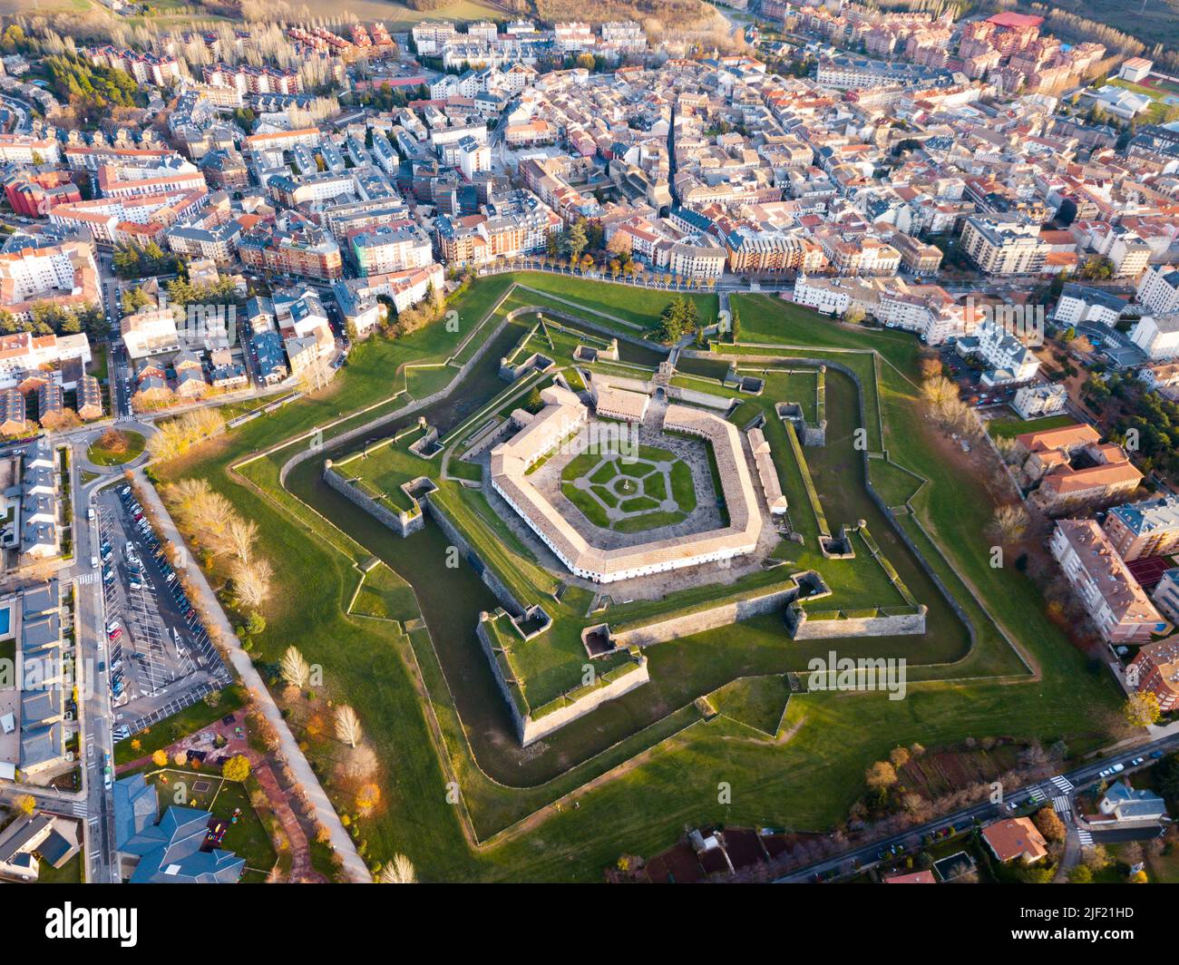 Aerial view of Citadel of Jaca, Spain Stock Photo - Alamy