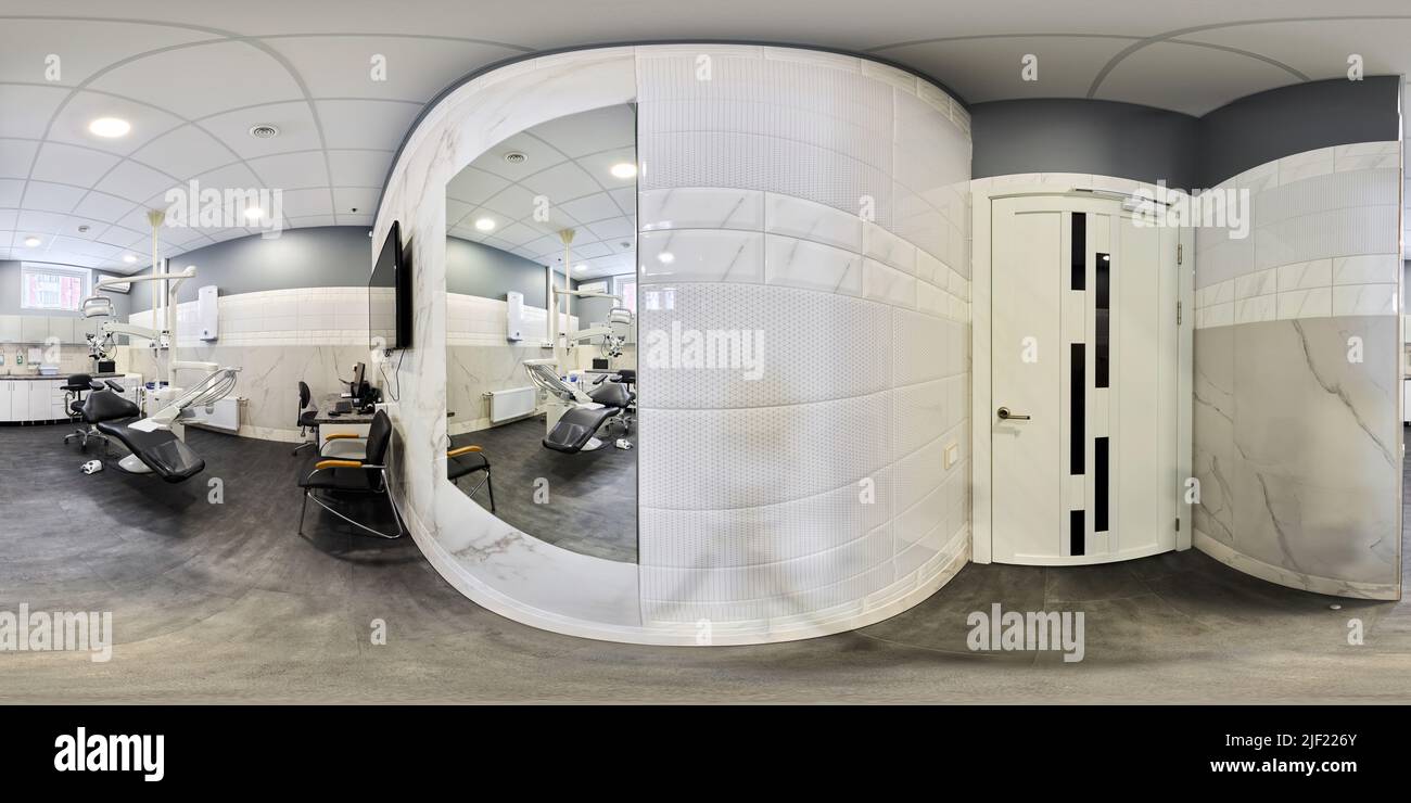 360 degree panorama in the dental clinic Stock Photo - Alamy