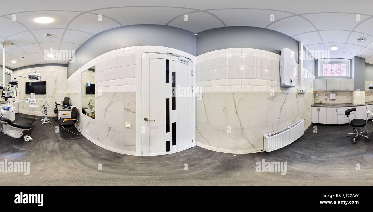 360 degree panorama in the dental clinic Stock Photo - Alamy