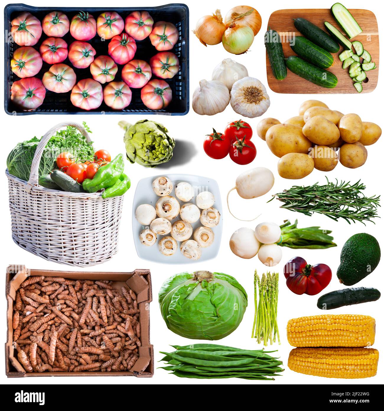 Seasonal fruit vegetables raw uncooked Cut Out Stock Images & Pictures ...
