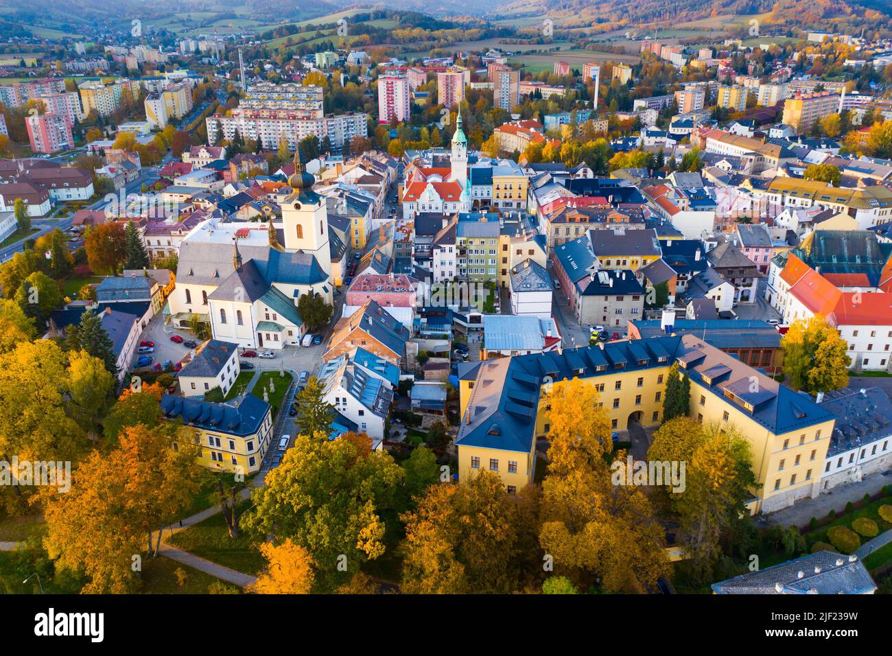 Aerial view of Sumperk cityscape, Czech Republic Stock Photo - Alamy