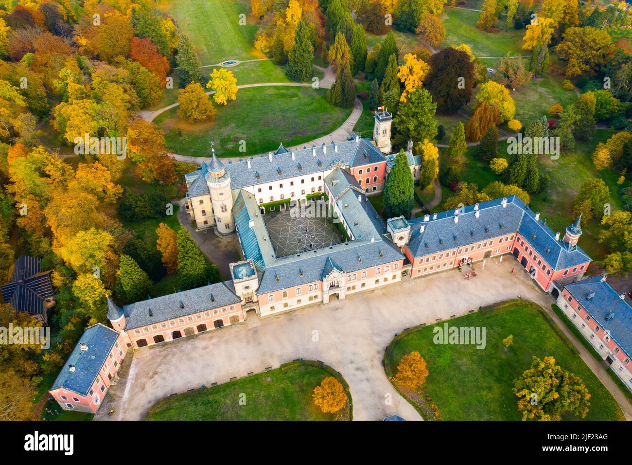 Neo-Gothic Sychrov Castle, Czech Republic Stock Photo - Alamy
