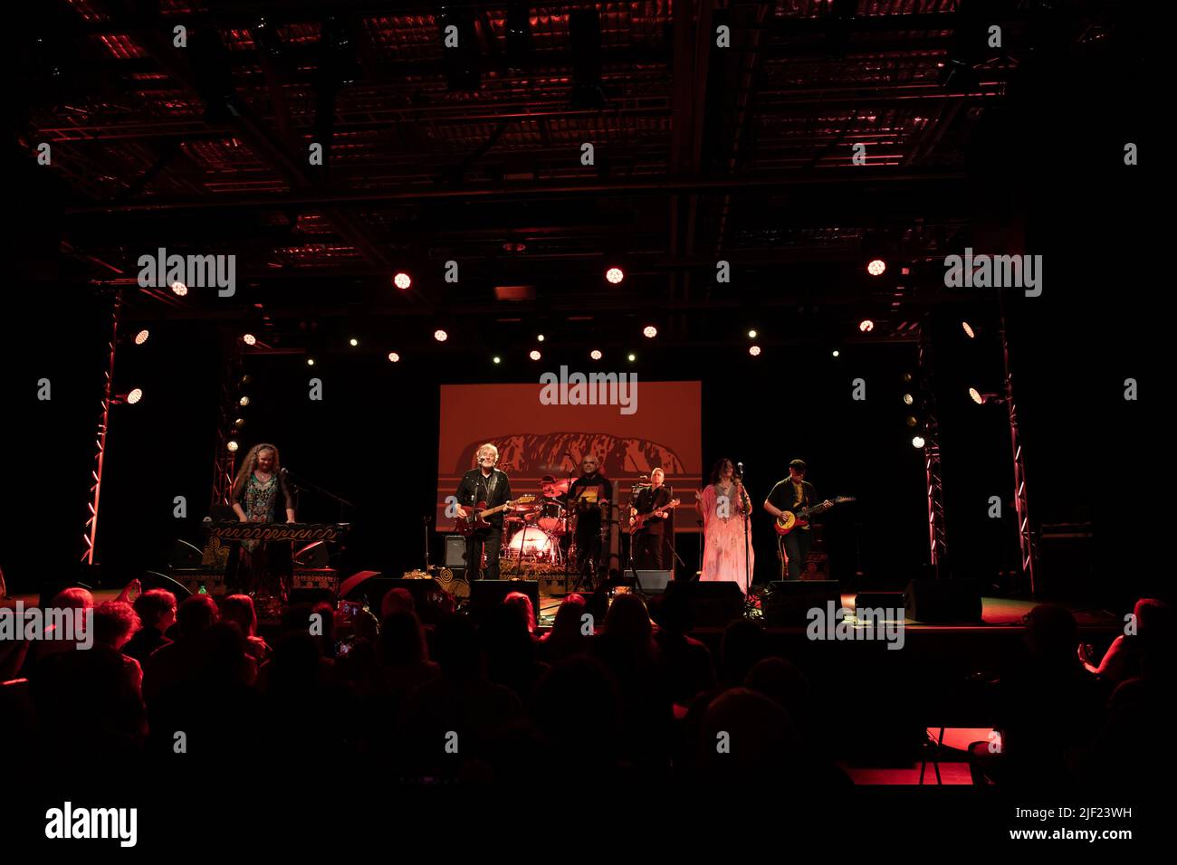 lead singer Shane Howards of The Goanna Band perform live onstage for ...