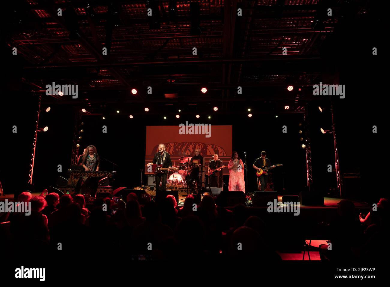 Lead Singer Shane Howards Of The Goanna Band Perform Live Onstage For The 40th Anniversary Of