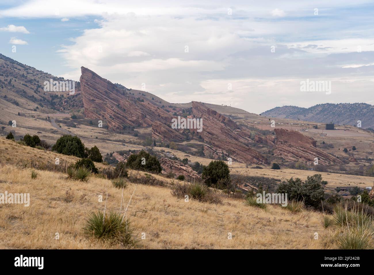 The View of Rock Formation at Red Rocks Park in Denver, Colorado Stock ...