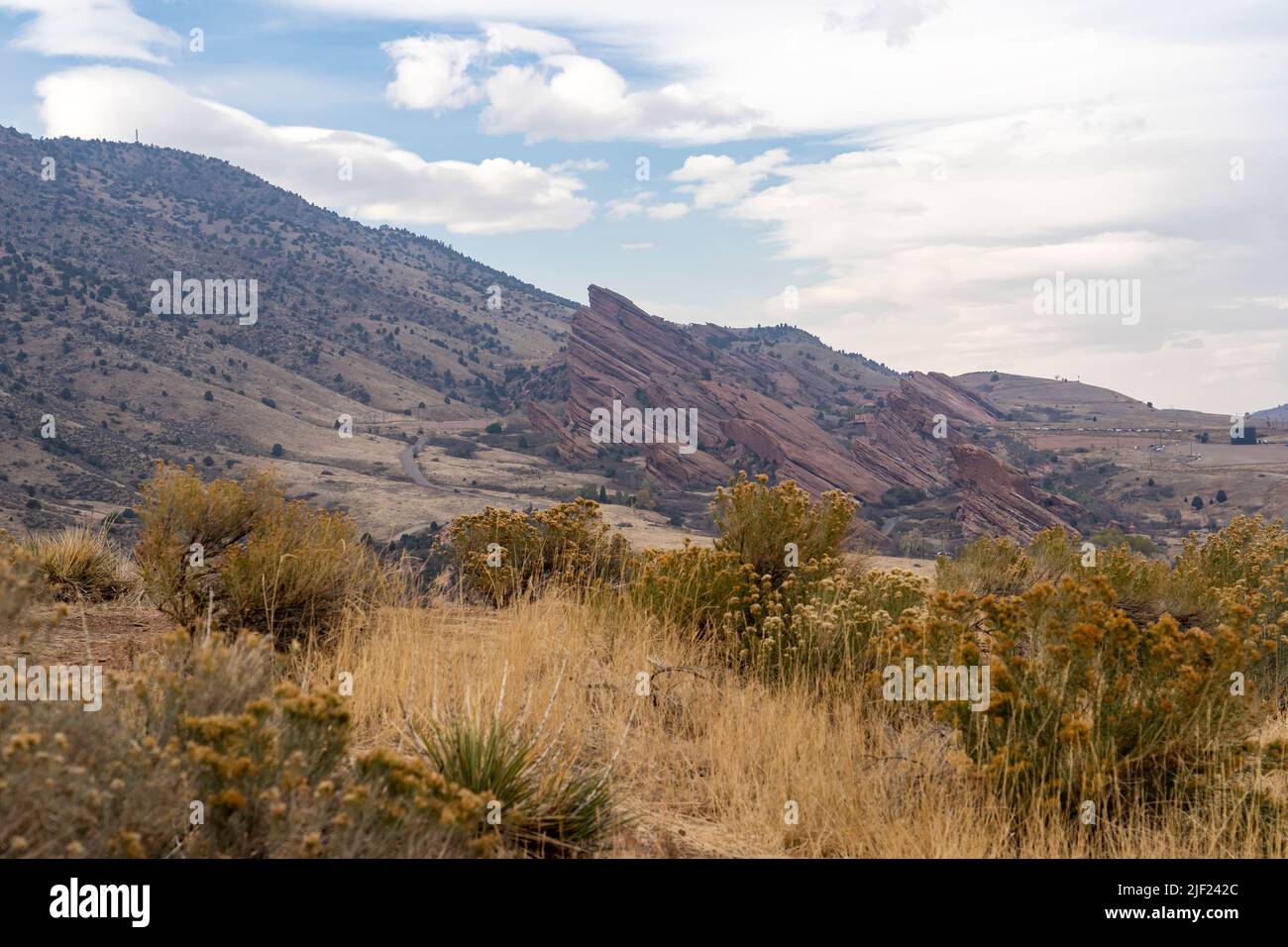 The View of Rock Formation at Red Rocks Park in Denver, Colorado Stock ...