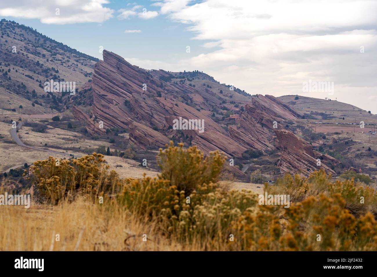 The View of Rock Formation at Red Rocks Park in Denver, Colorado Stock ...