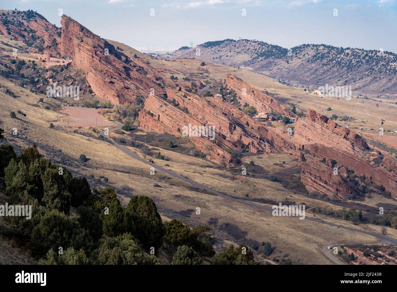 The View of Rock Formation at Red Rocks Park in Denver, Colorado Stock ...