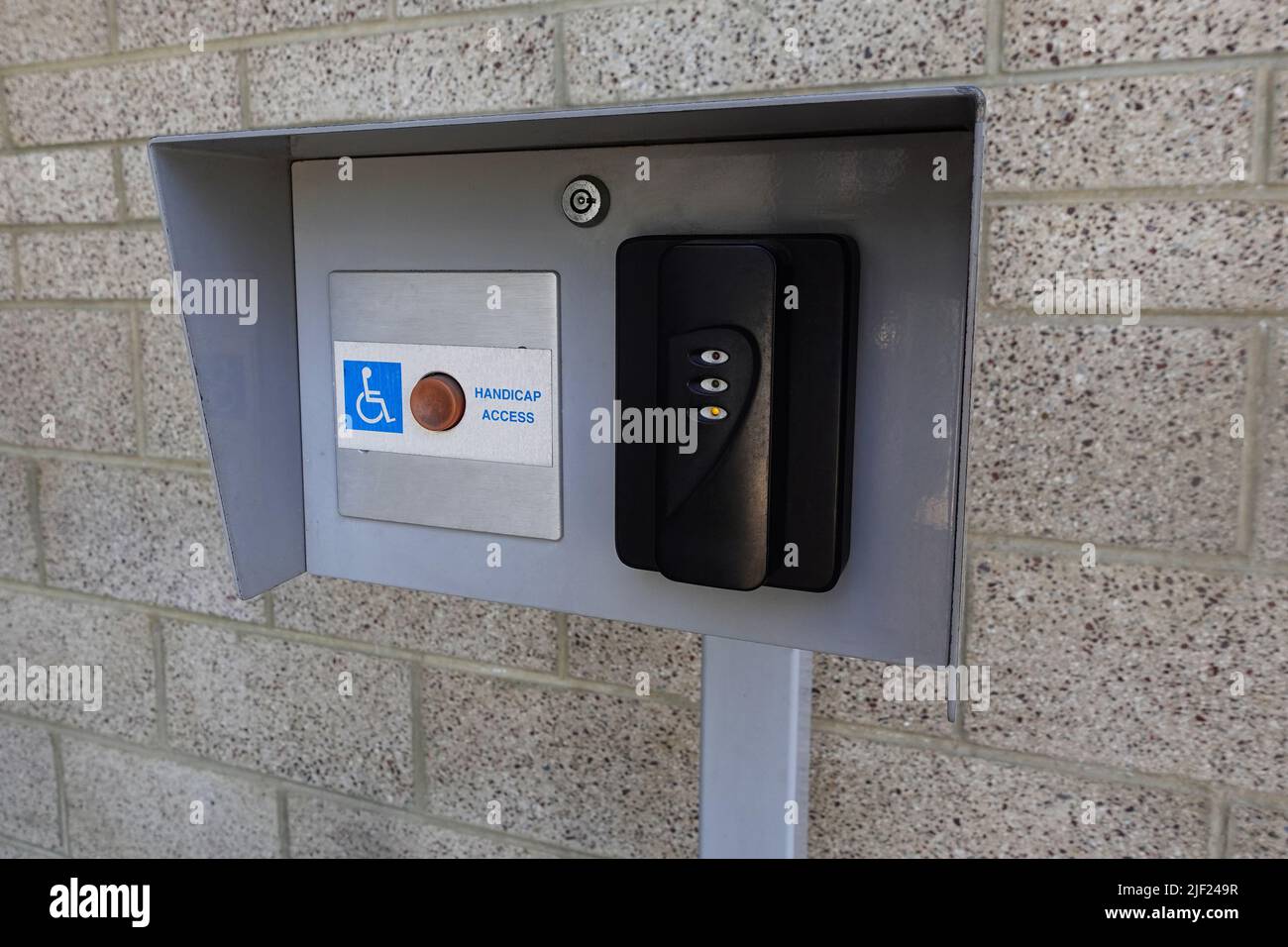 Office door entrance RFID card access security system station Stock ...