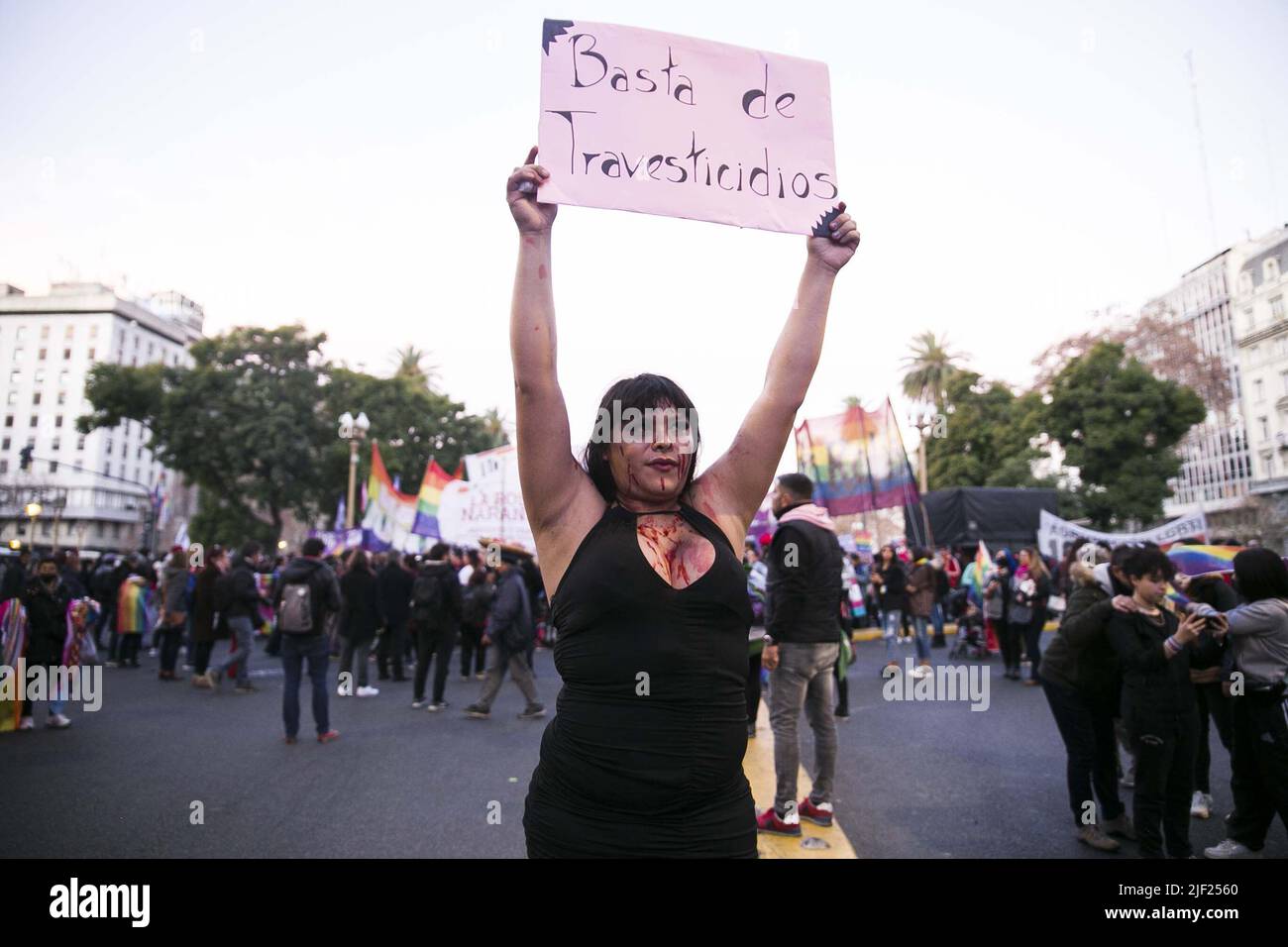Buenos Aires, Buenos Aires, Argentina. 28th June, 2022. ''Enough of ...