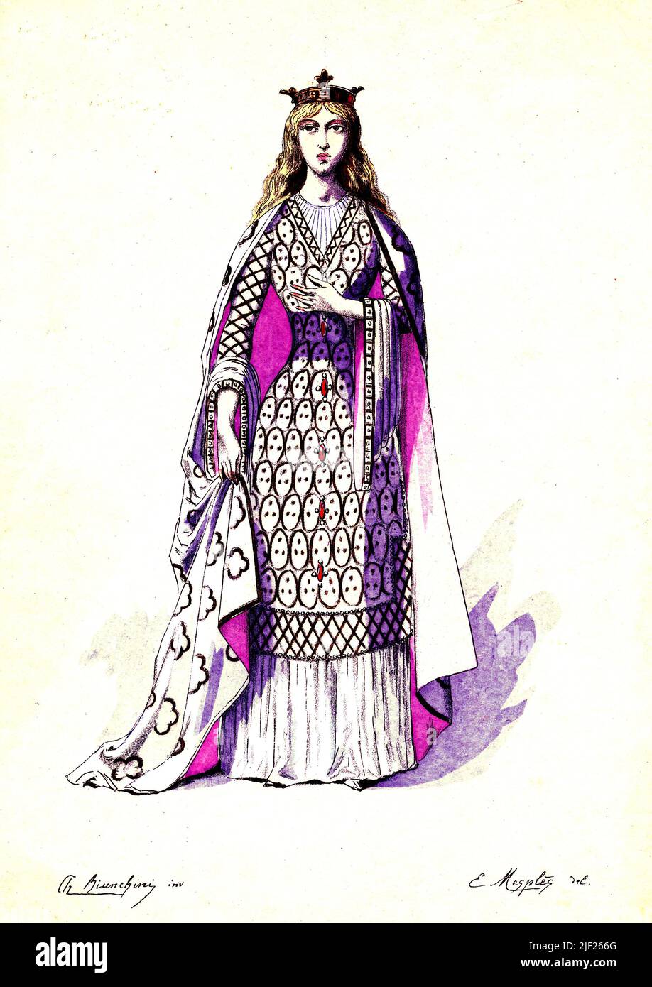 Illustration of Elsa in Lohengrin Romantic opera by Richard Wagner ...