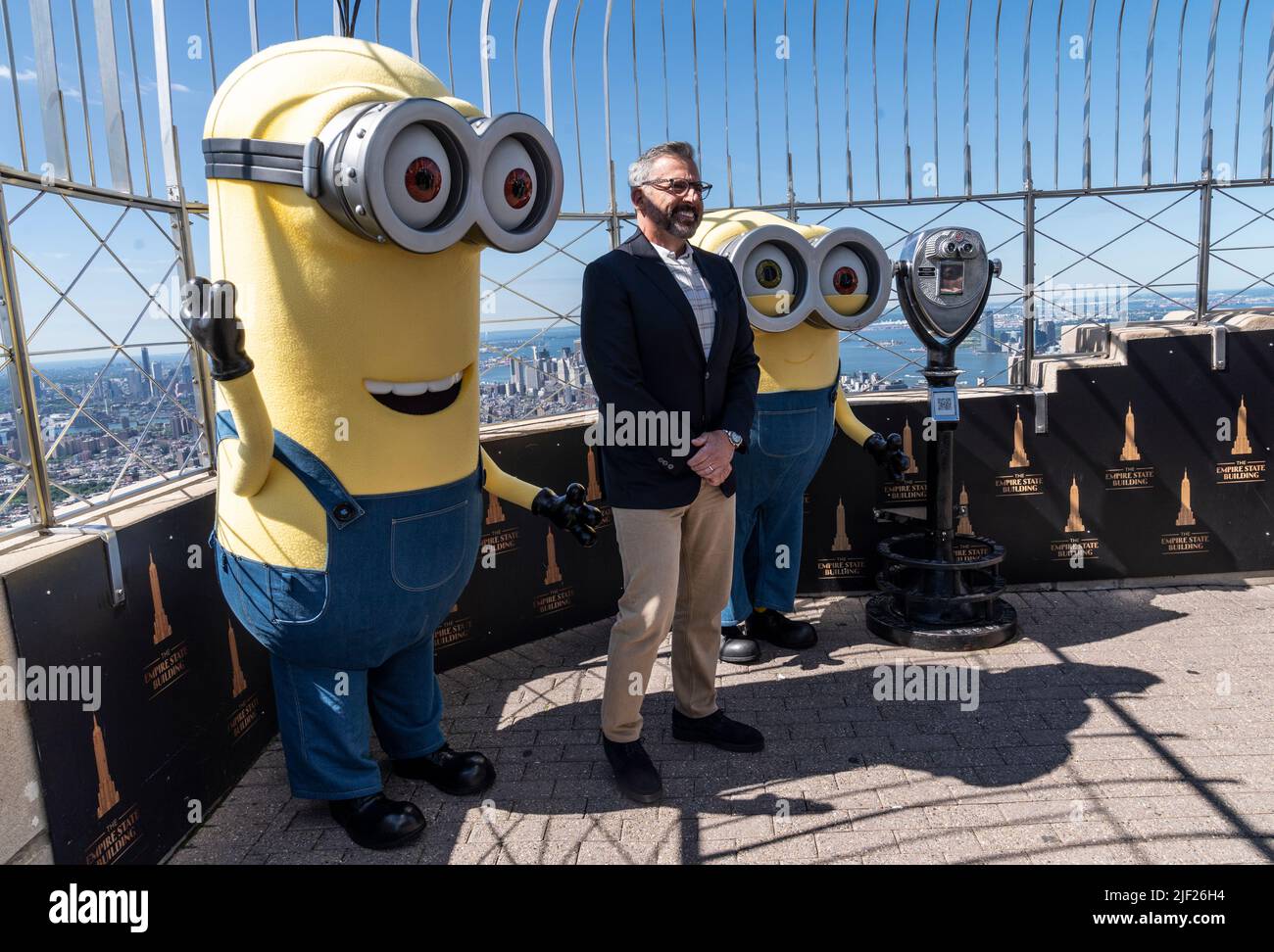 New York, NY - June 28, 2022: The Minions and Steve Carrell seen on ...