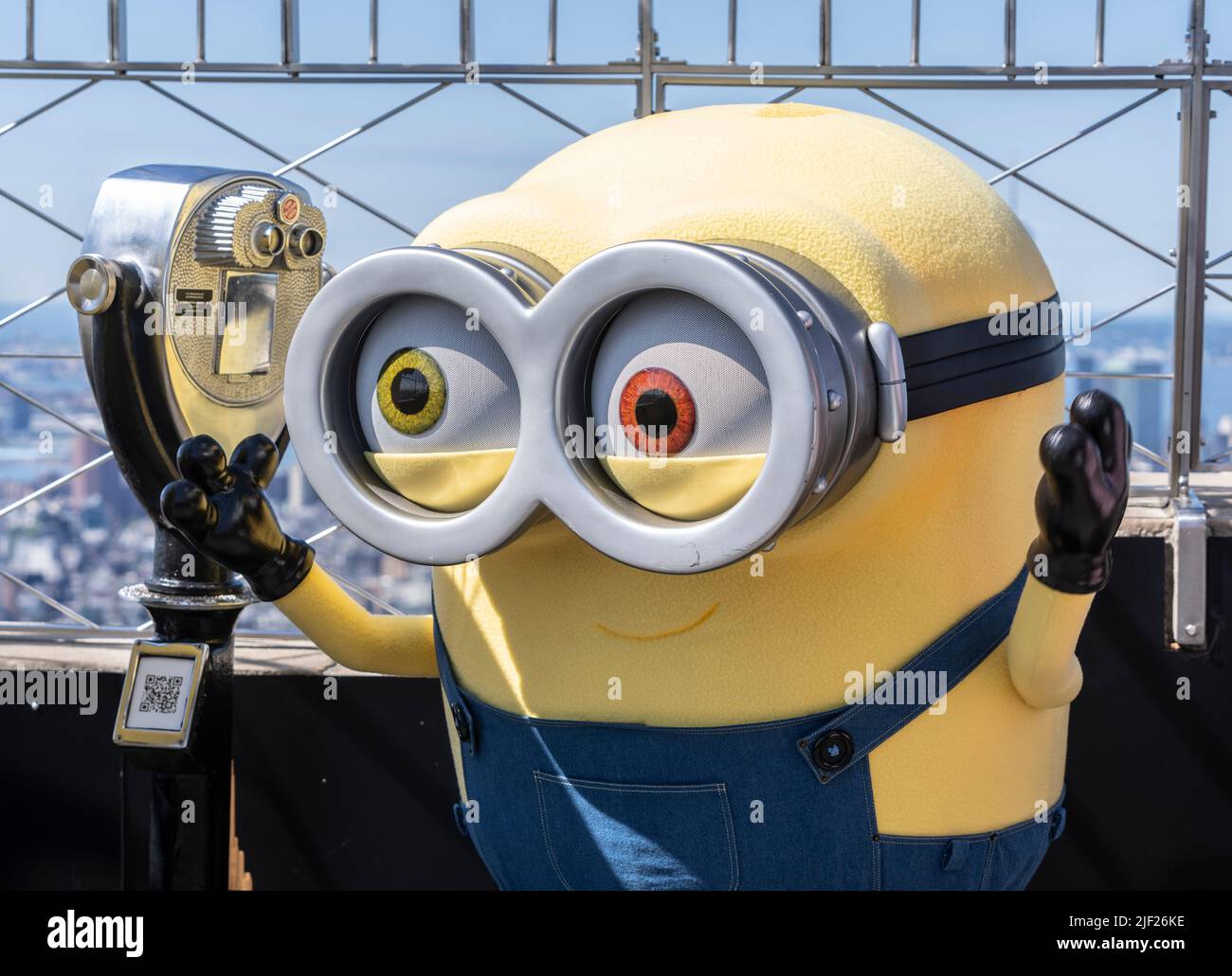 New York, NY - June 28, 2022: The Minions seen on observation deck ...
