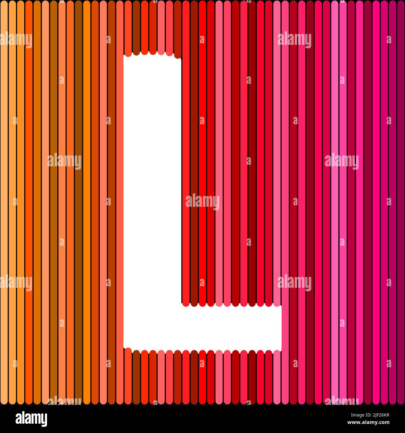 White color English alphabet letters on colorful background, L letter ...