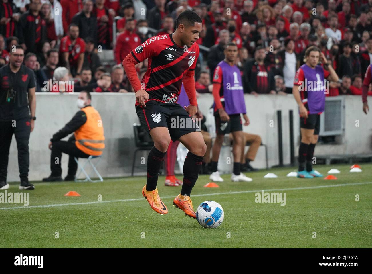 Curitiba, Brazil. 28th June, 2022. Vitor Roque during Athletico x ...