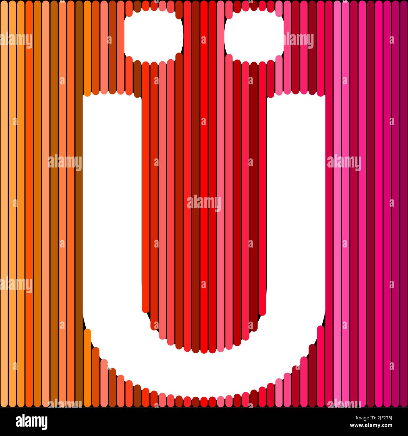 White color Turkish alphabet letters on colorful background, "Ü" letter ...