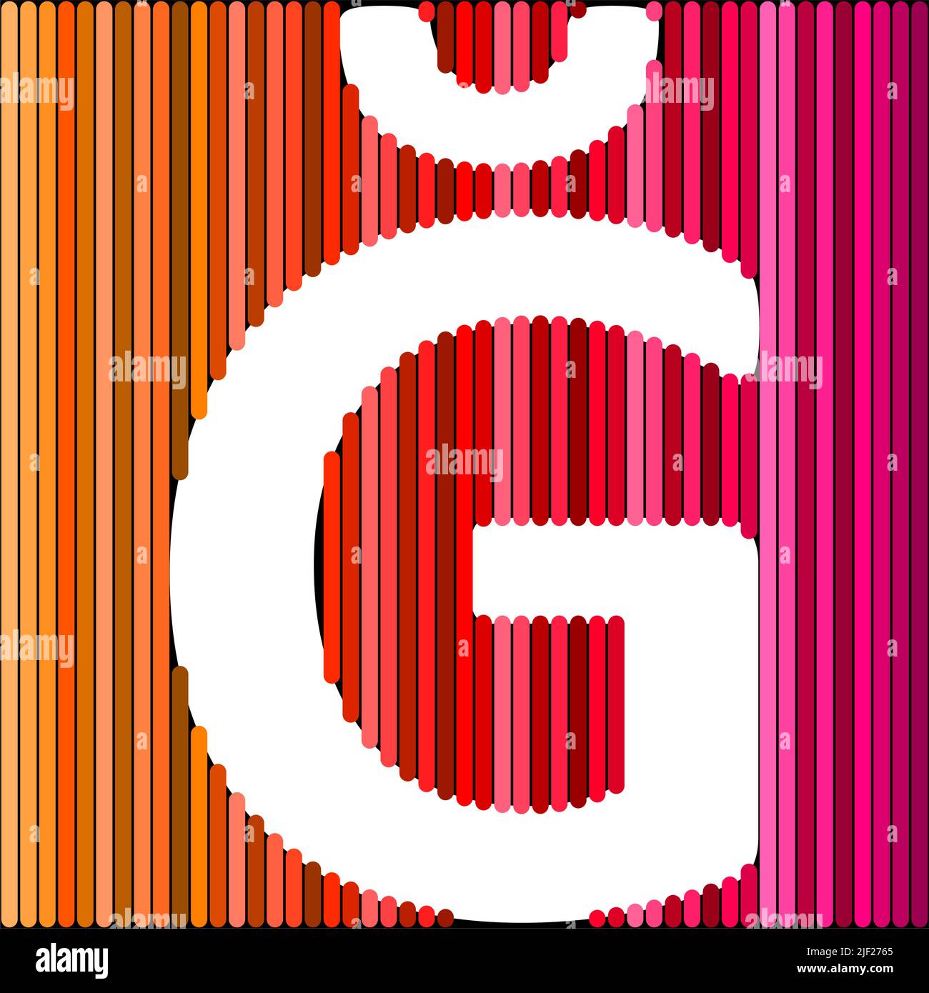 White color Turkish alphabet letters on colorful background, "Ğ" letter ...