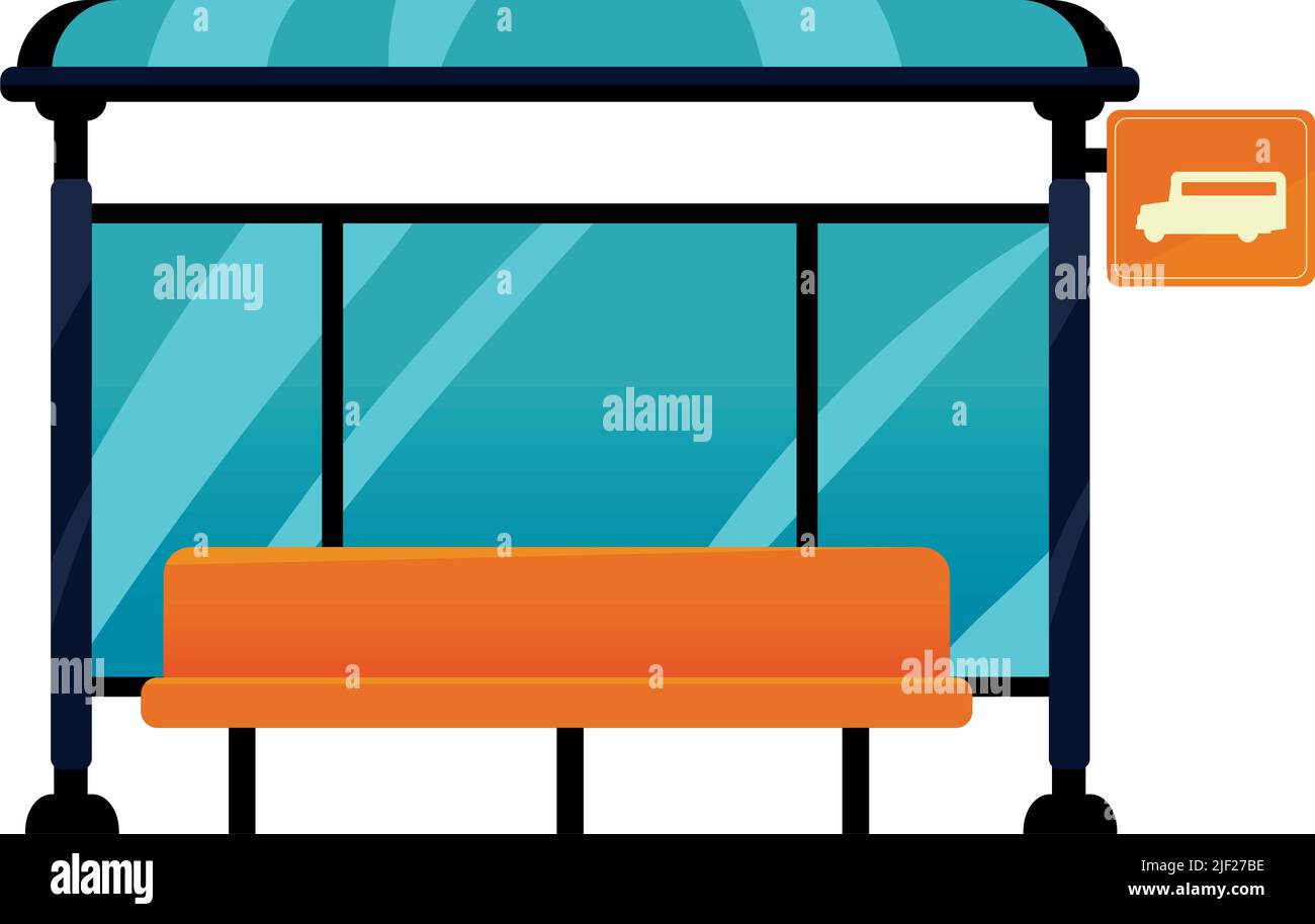 bus stop with bench Stock Vector Image & Art - Alamy